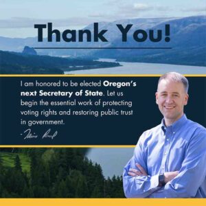 Tobias Read for Oregon Secretary of State 2024